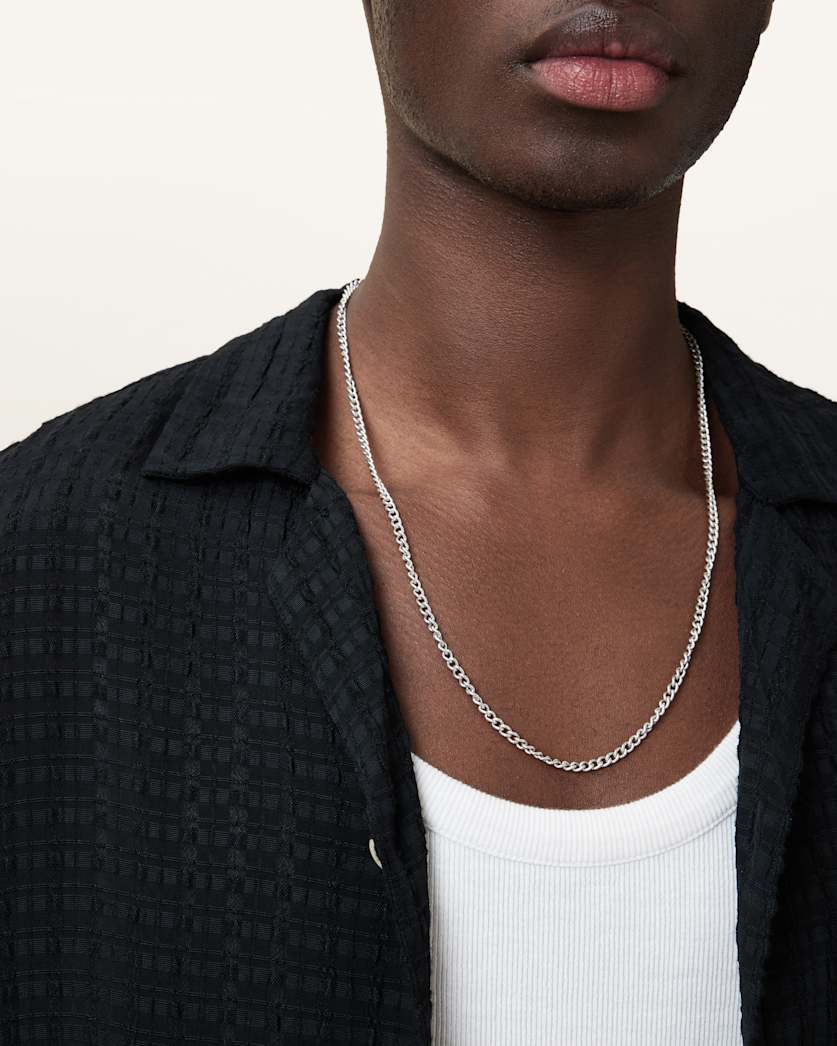 Curb Sterling Silver Chain Necklace WARM SILVER | ALLSAINTS Canada